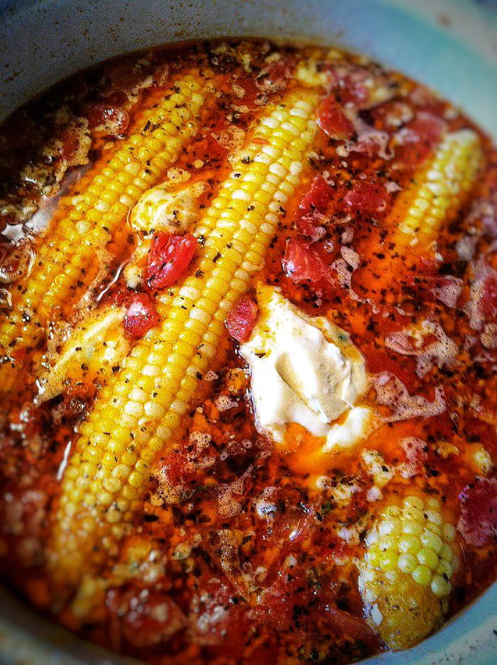 Some minestrone with corn cooking off in it - 9GAG