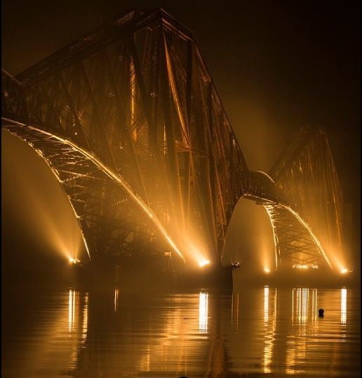 Forth Bridge at Night - 9GAG