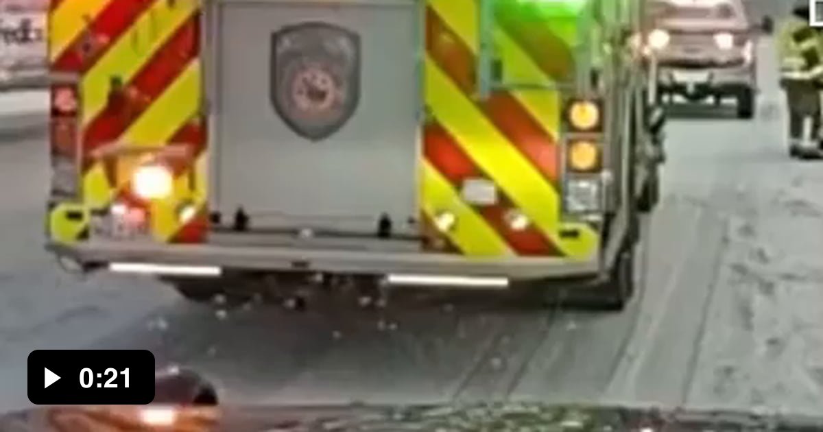 Semi-Truck hits Fire Truck - 9GAG