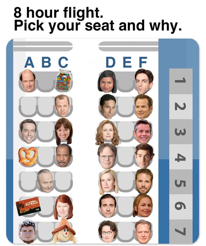 Stuck on an 8-hour flight, picking my seatmate carefully - 9GAG
