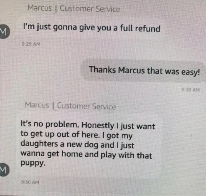 Humanizing customer service. - 9GAG