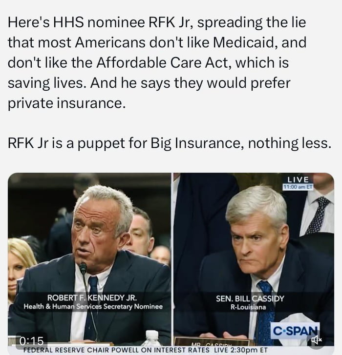 At least we know who he works for! Puppet for Big Insurance companies ...