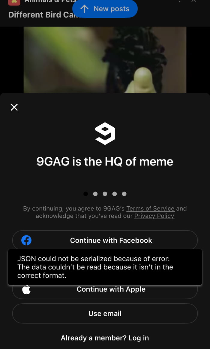 Someone else having this problem in the app, have been weeks im trying to login - 9GAG