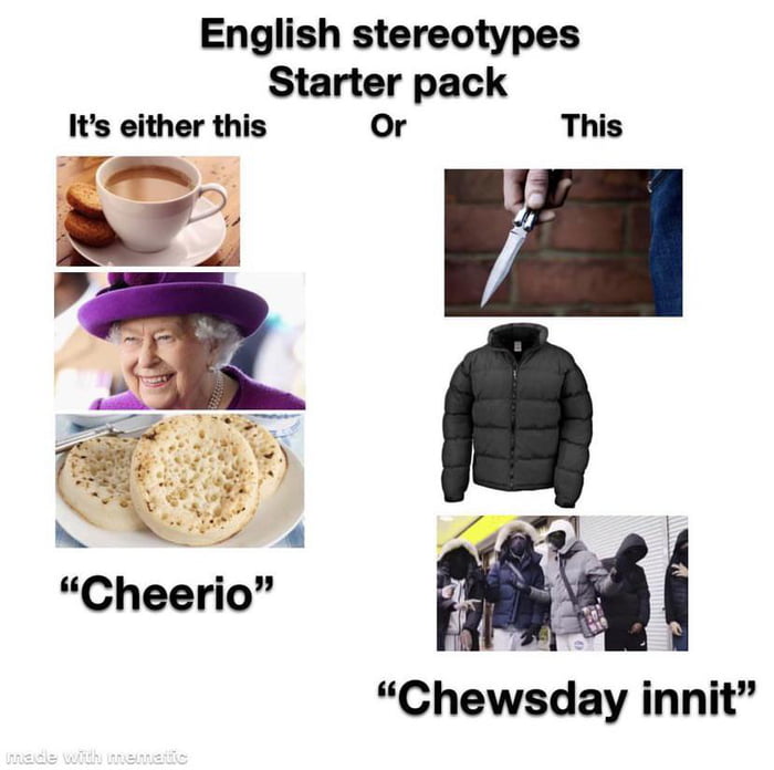 English Stereotypes Starterpack - 9GAG