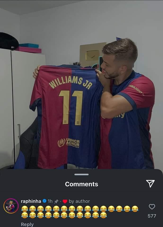Raphina's reply to a Barça fan who bought a jersey with his number but ...
