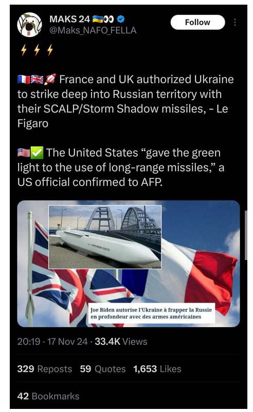 Everyone is talking about ATACMS but probably missed this one. Storm Shadow enters the debris ...