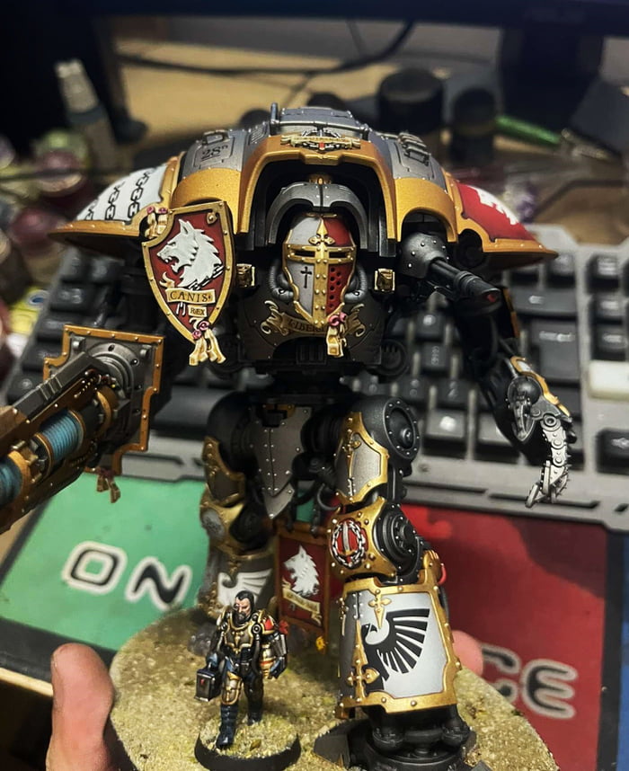 Imperial knight-Carnis Rex completed and ready to battle. - 9GAG