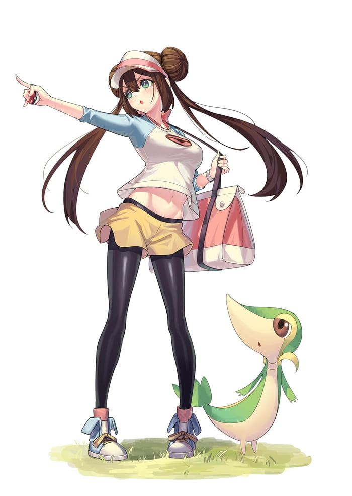 Anime Pantyhose Legs #128: Pokemon Trainer Rosa/Mei. Artist: Mincho. - 9GAG