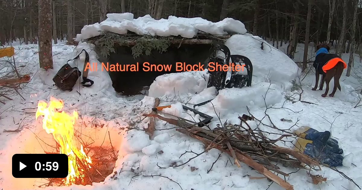 Winter Survival Shelter - Snow Block Roof - 9GAG