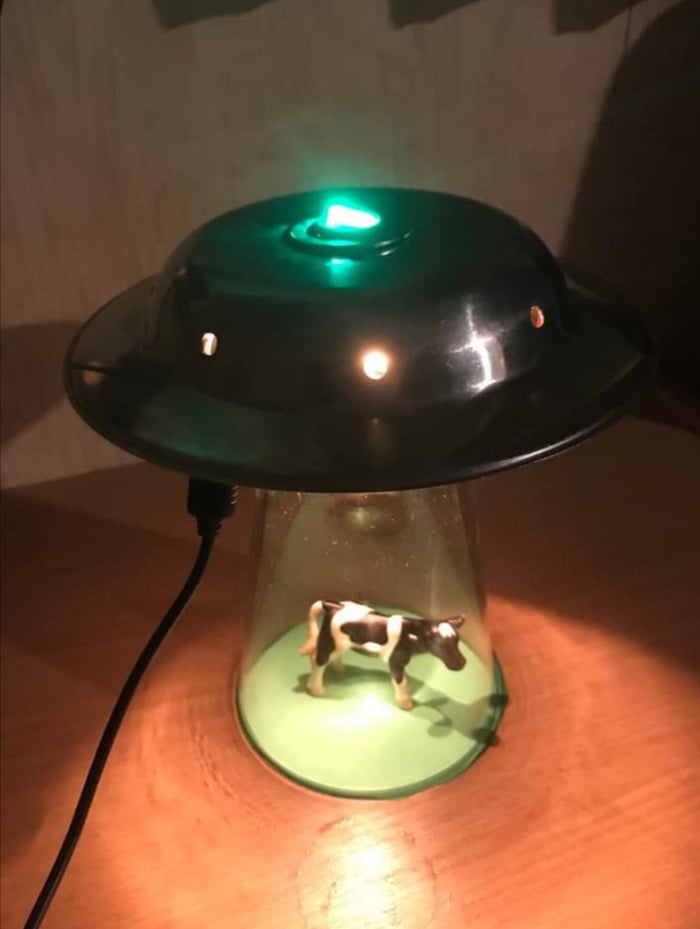 This cool ufo cow abduction lamp - 9GAG
