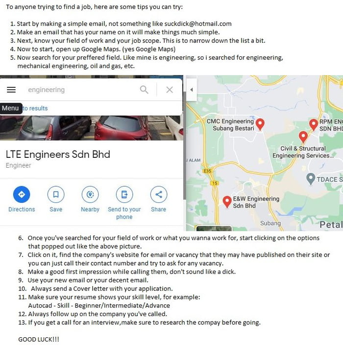 To anyone trying to land a job, try this if you could and let me know ...