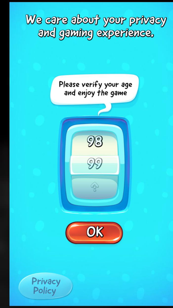 This age scroller starts at 99 - 9GAG