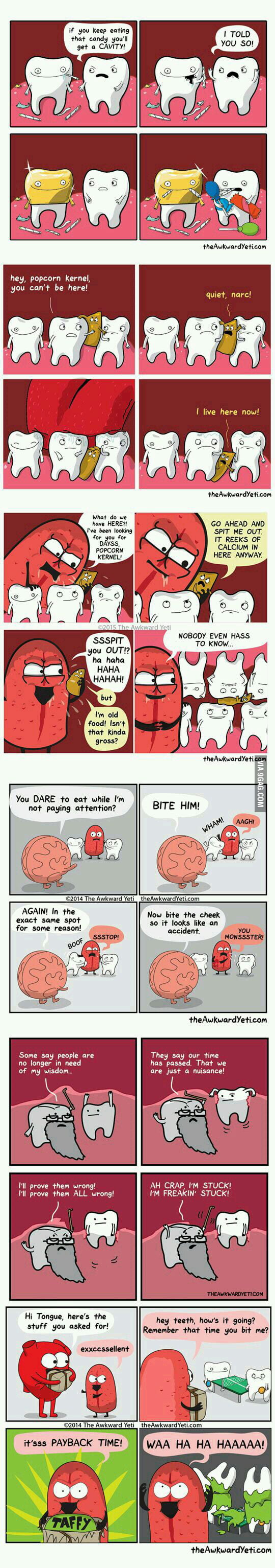 Teeth comics for reason - 9GAG