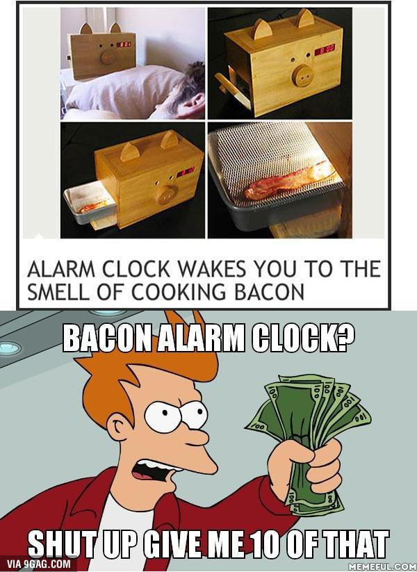 Bacon Alarm Clock - 9GAG