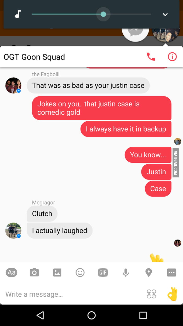 I always have a backup joke, you know, Justin Case - 9GAG