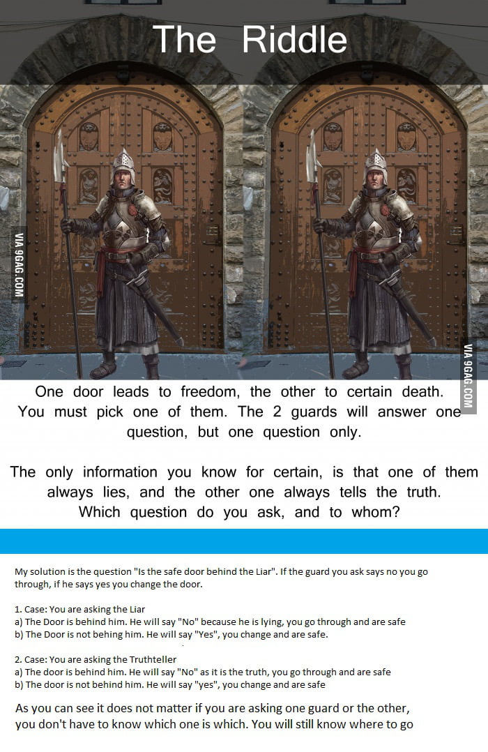 This Guard Riddle solved - 9GAG