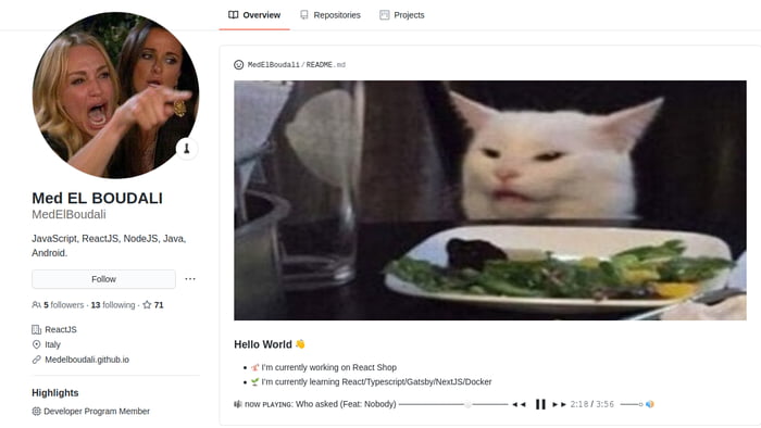 GitHub lets you put a README.md on your profile now - 9GAG