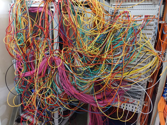 Another day as a network guy. Save the customers cable management - 9GAG