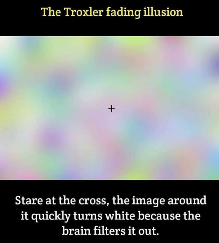 The Troxler fading illusion - 9GAG
