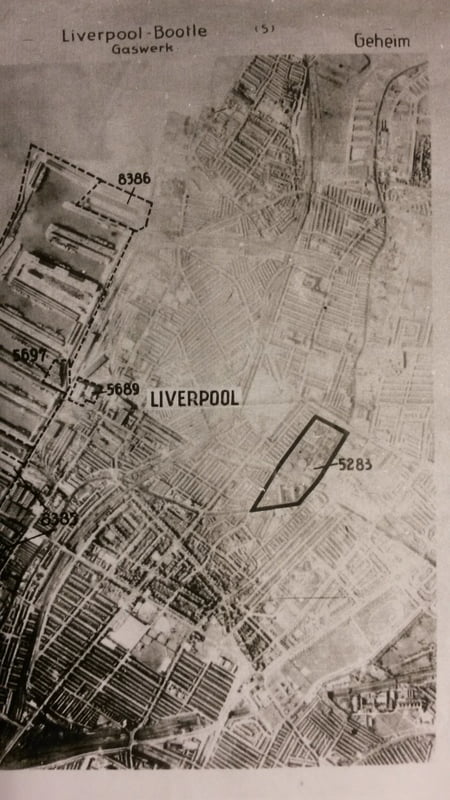German bombers map of bootle gas works, Liverpool - 9GAG