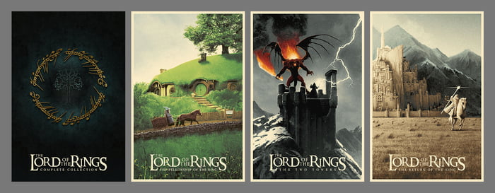 Lord Of The Rings Trilogy Poster