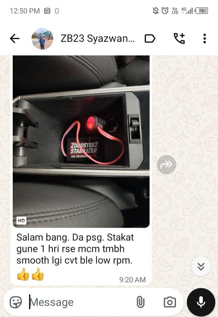 Ada lg yek org prcya bnda2 booster kereta yg cucuk kt tmpt rokok ni kt ...
