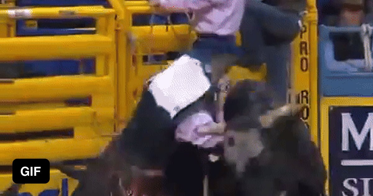 Protecting a bull rider - 9GAG