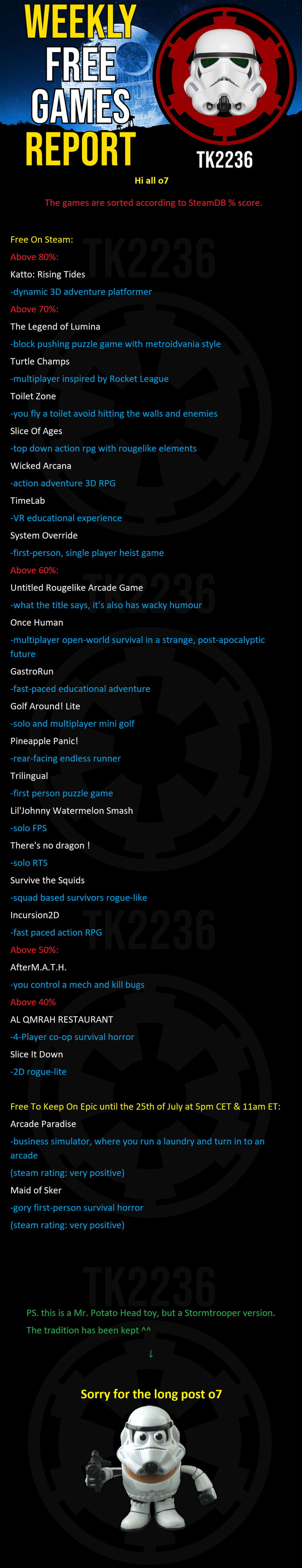 Weekly Free Games Report o7 - 9GAG