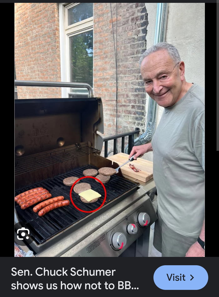 Sen. Chuck Schumer started this BBQ trend - 9GAG