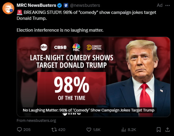 Oh brother. Comedy shows cause election interference now? - 9GAG