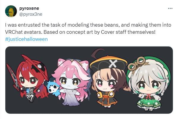 Pyroxene made the Justice VR Chat models, based on Cover concept art ...