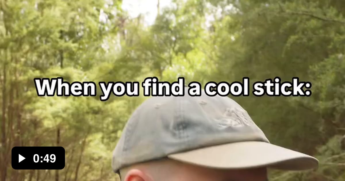 When you find a cool stick: @lukedonkin - 9GAG
