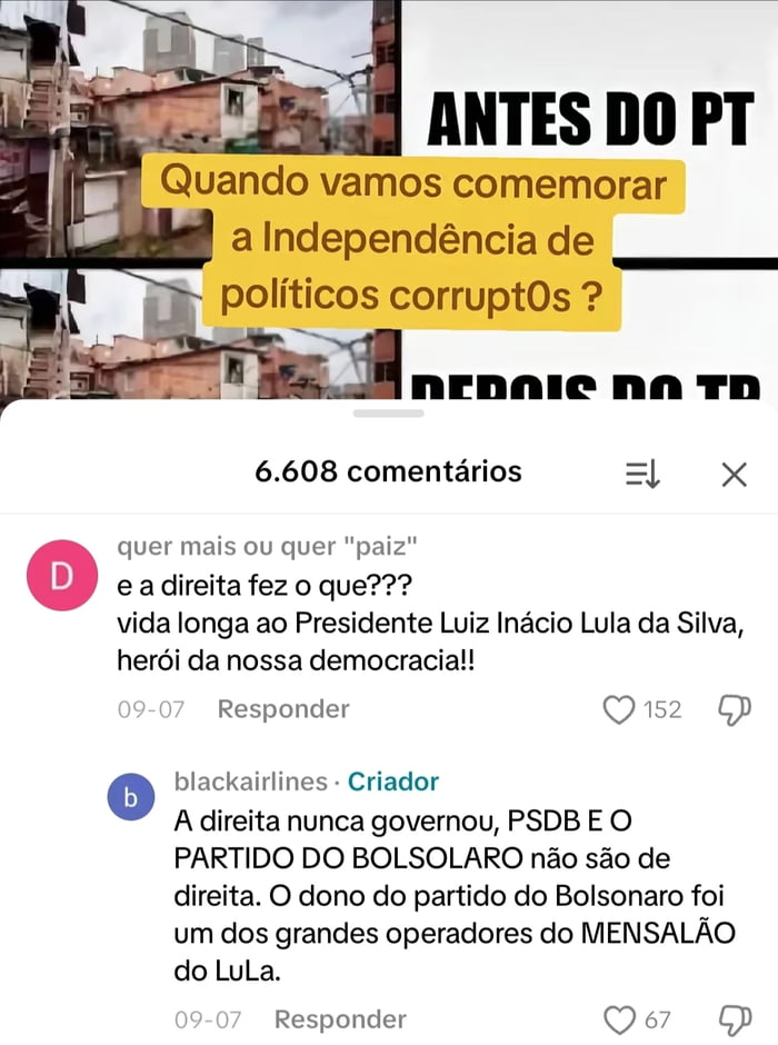A esquizofrenia da direita, agora o mito é do PT - 9GAG