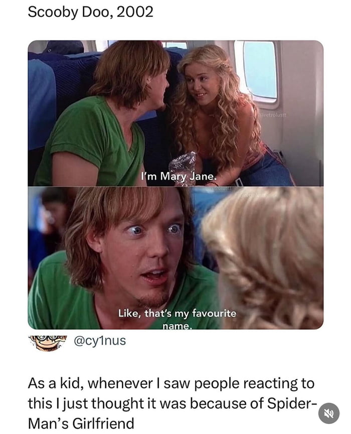 Shaggy's face when he meets the *other* Mary Jane. - 9GAG