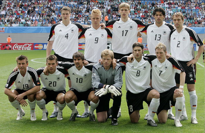 The German national football team 20 years ago. - 9GAG