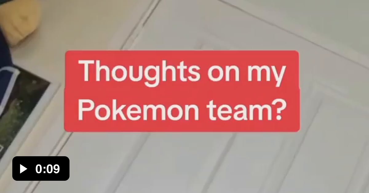 Thoughts on this Pokemon team? - 9GAG