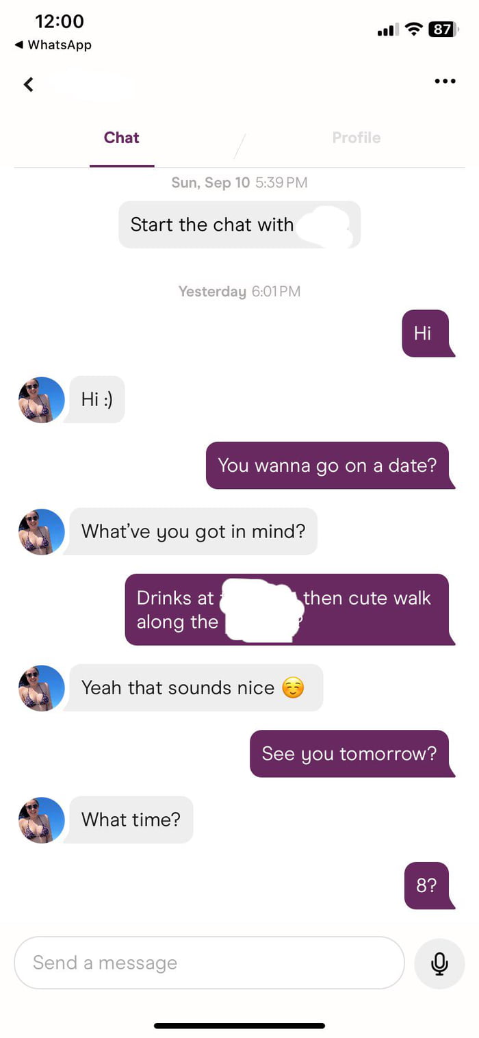 Matched in September without texting anything and this is how easy it was to set up a date - 9GAG