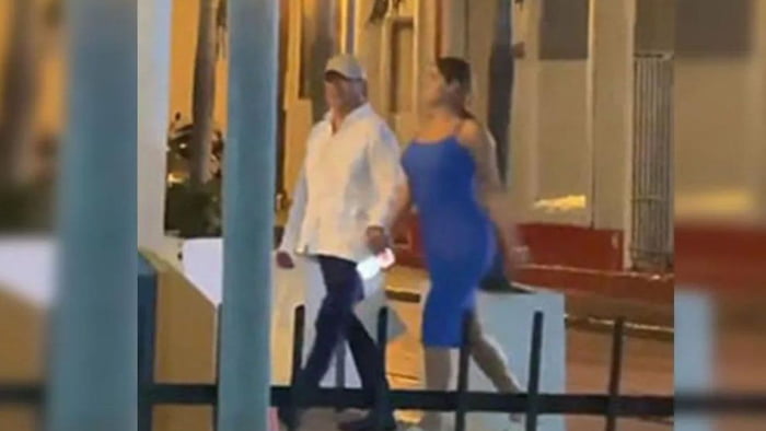 President of Colombia Gustavo Petro seen in public with a trans. He is ...