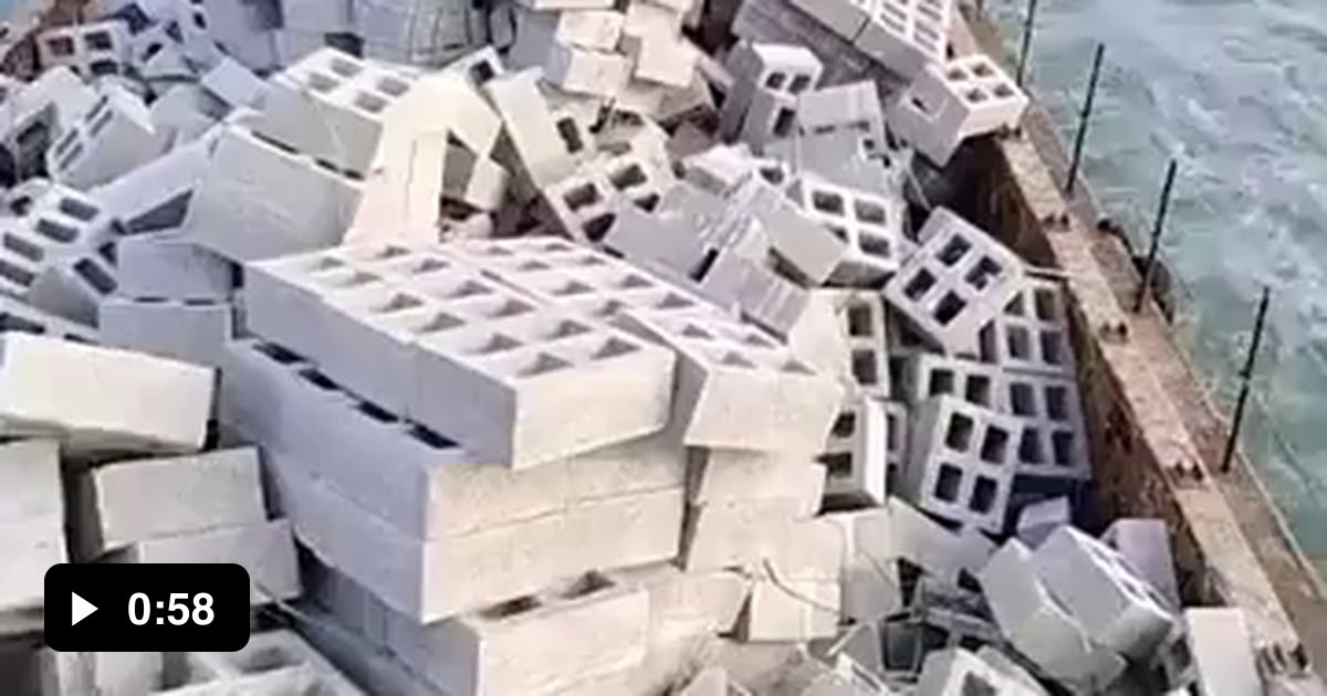 Dropping blocks in the oceans to help marine life - 9GAG