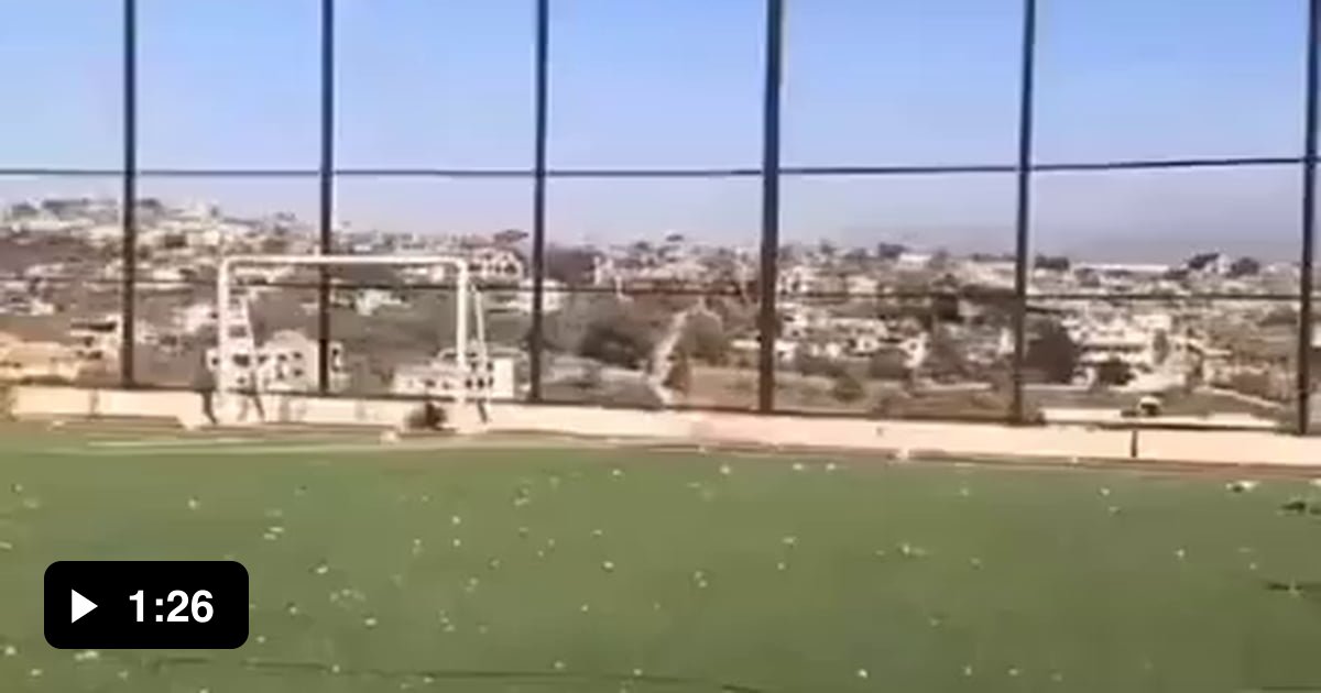 IDF destroying a football field in Kfarkela in south lebanon, during ...