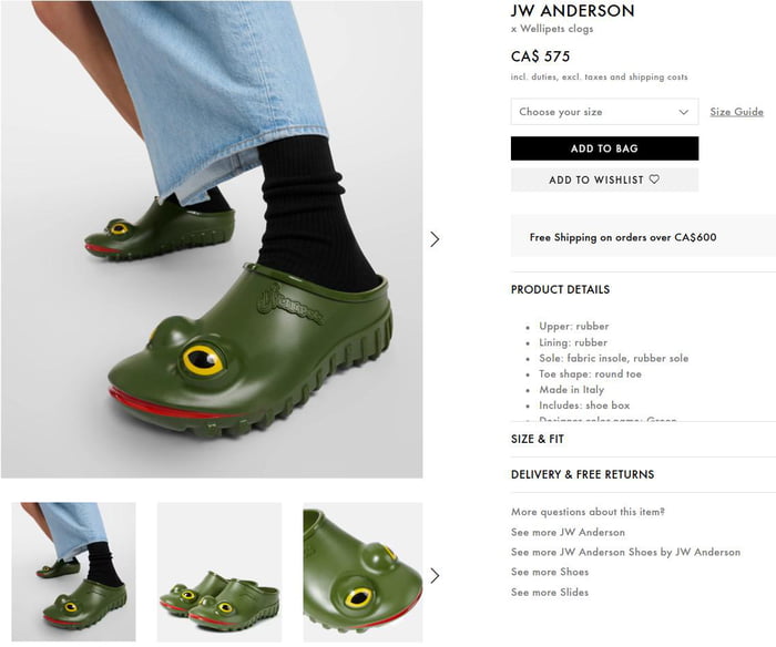 When you just must have the finest Italian made frog rubber clogs. - 9GAG