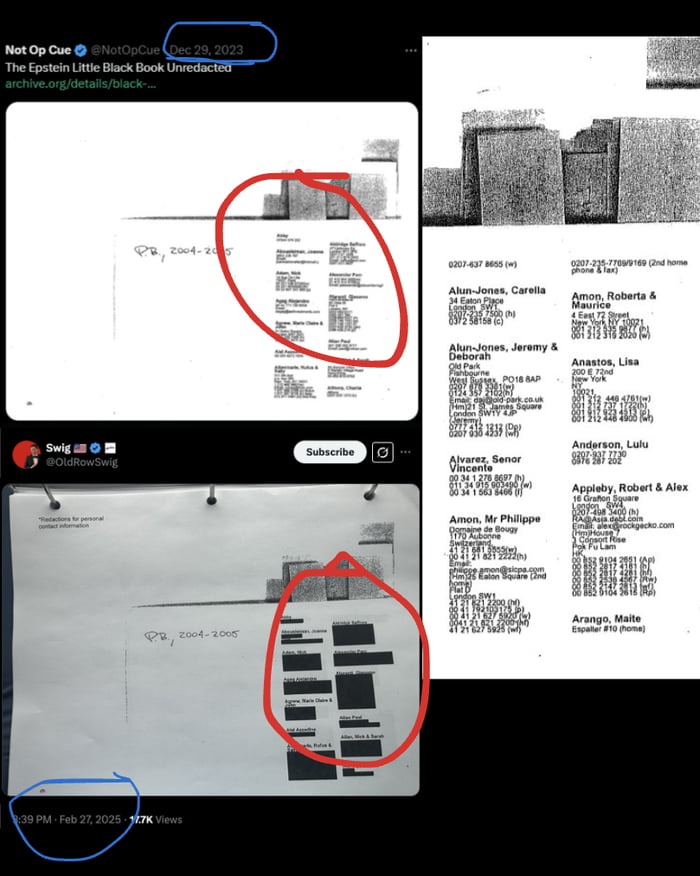 The redacted pages in Epstein release file given to "influencers” at ...