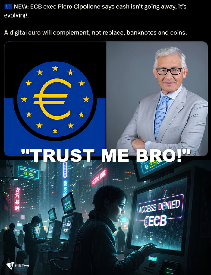 "Cash is safe" they said. Then came the QR codes, the IDs, face scans and the social scores - 9GAG