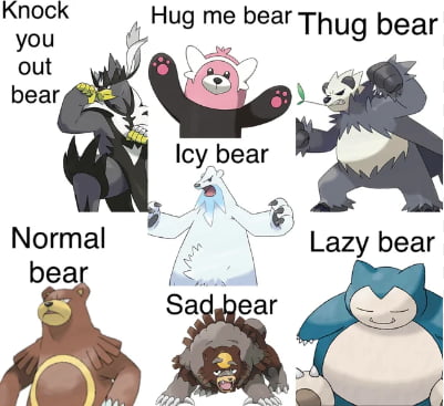 Types of Bears: - 9GAG