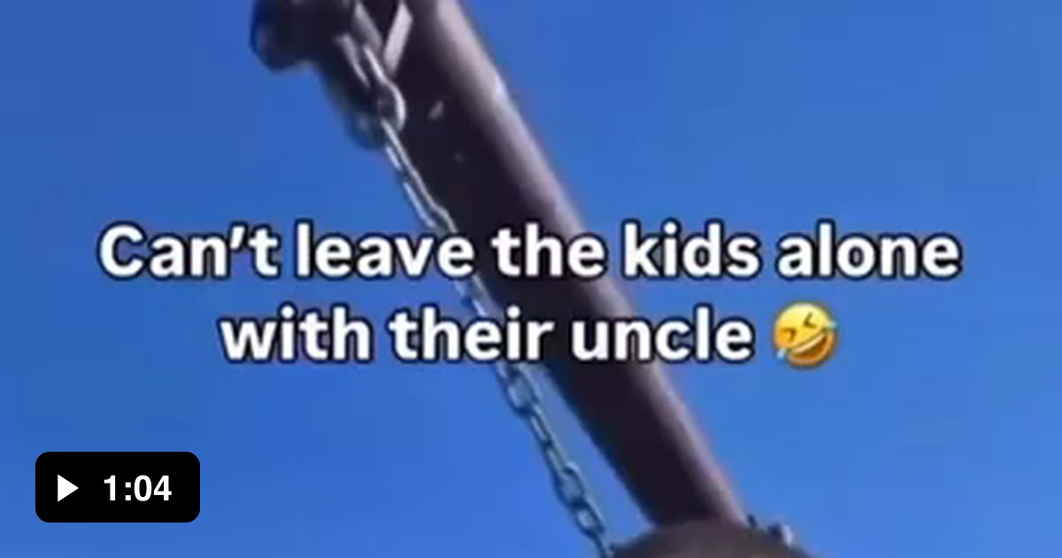 Uncles are built different, always up to no good with the little ones ...