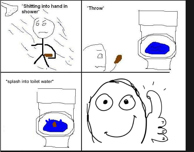 Poop in the shower guy but it's a correct way - 9GAG