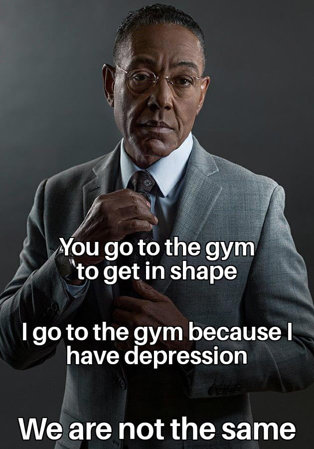 Lift heavy weight, make sad head voice quiet - 9GAG