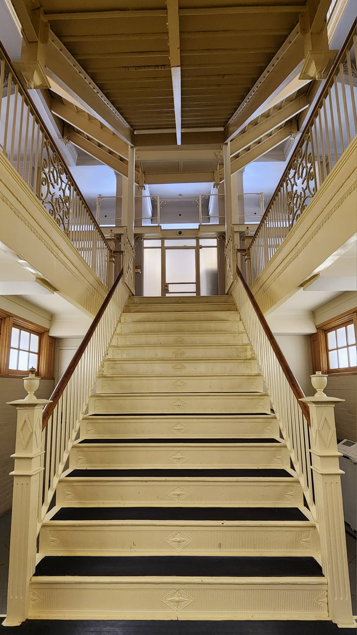 Yellow Liminal Staircase - 9GAG