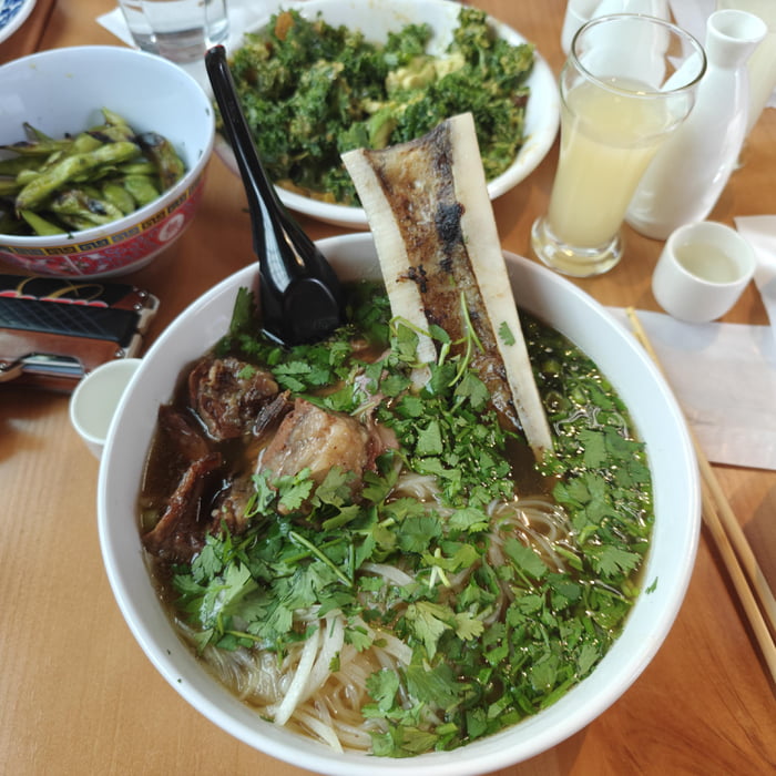 Loaded Pho with Smoked Short Rib, Brisket, and Bone Marrow - 9GAG