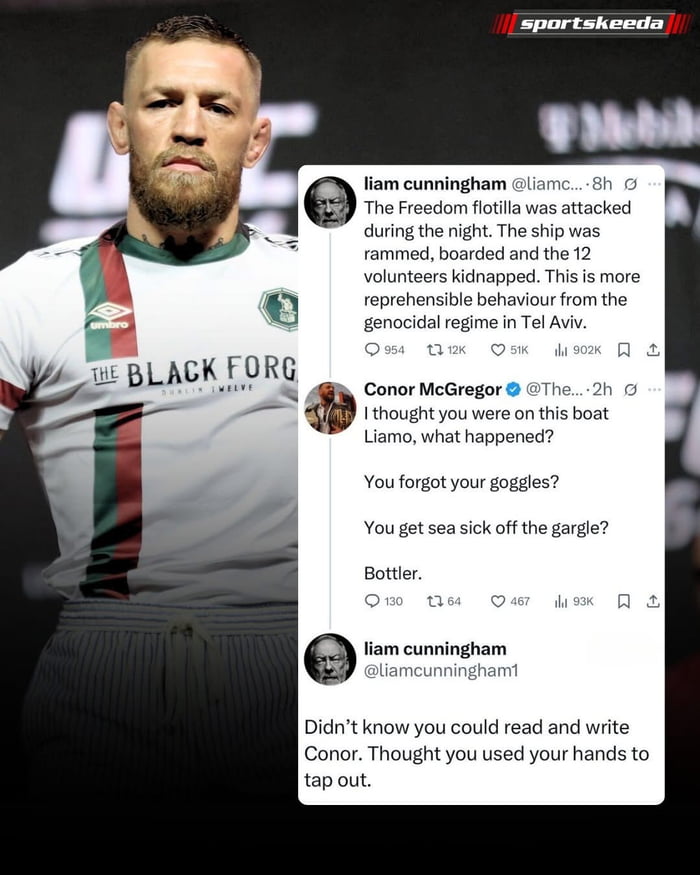 Liam Cunningham just smacked Conor McGregor - 9GAG